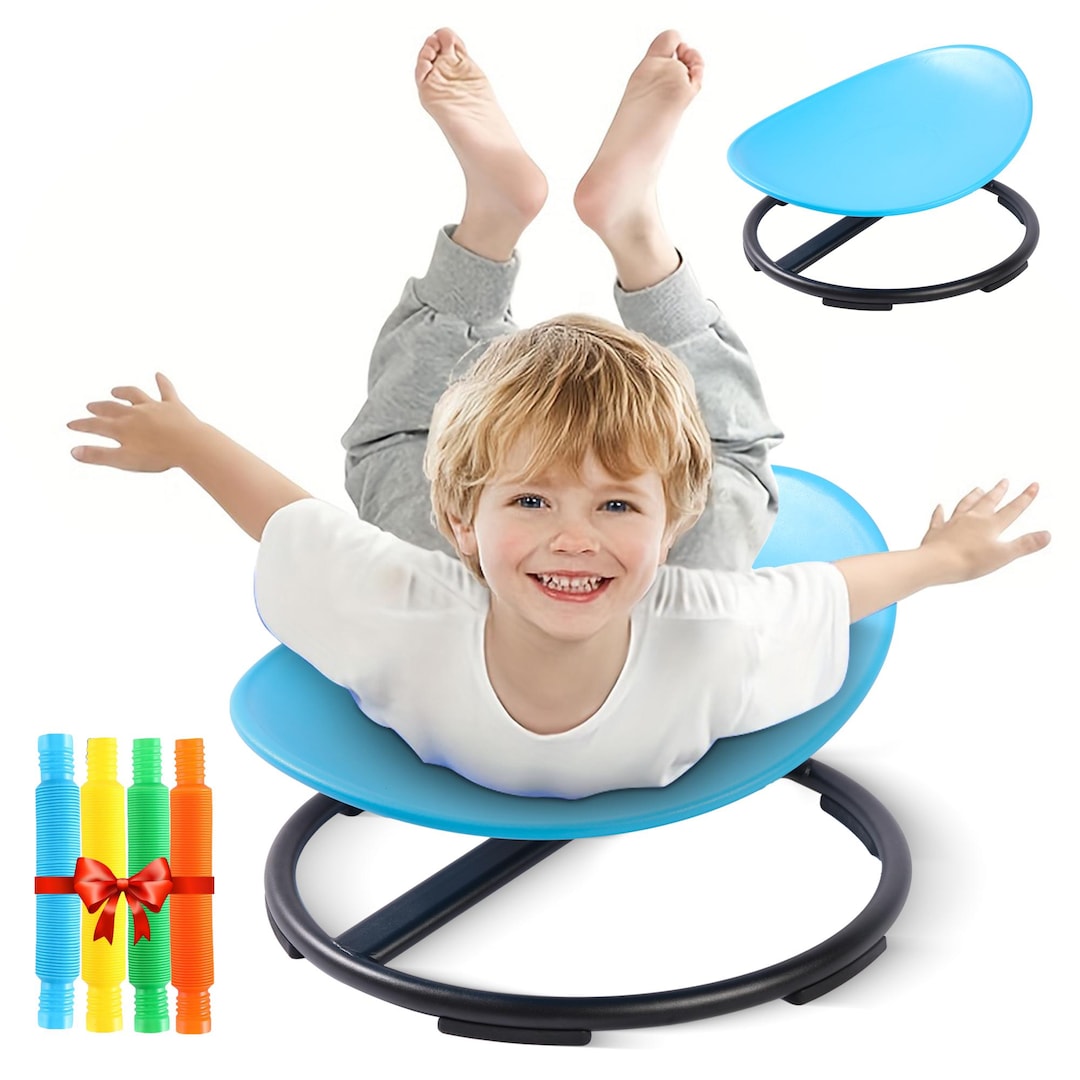 Blue Spinning Sensory Chair: Wobble Seat for Autistic Children - Etsy