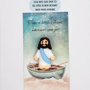 Mini Jesus Figurine, Little Jesus Pocket Cards, Church Party Favors ...