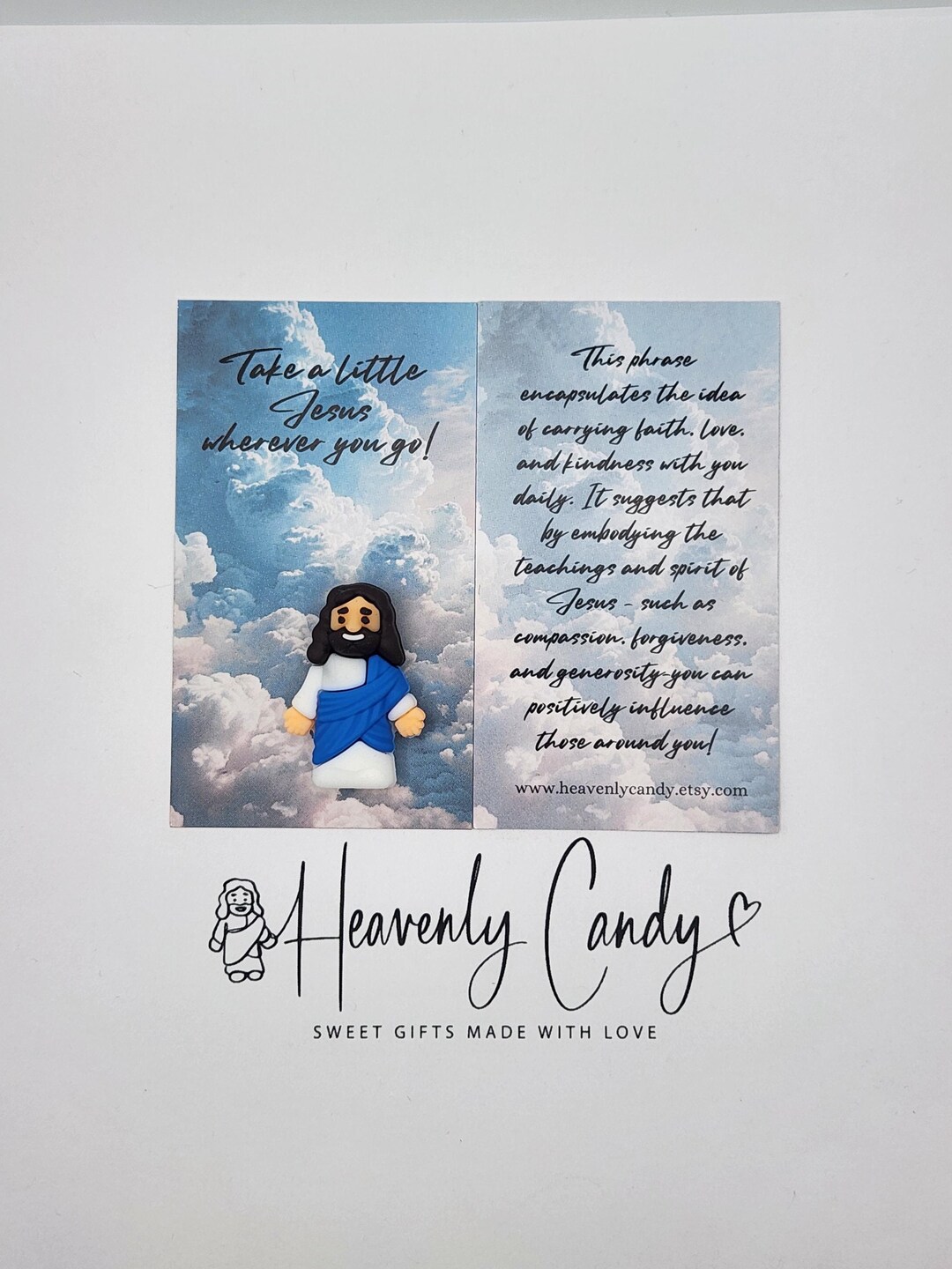 Mini Jesus Figurine, Little Jesus Pocket Cards, Church Party Favors ...