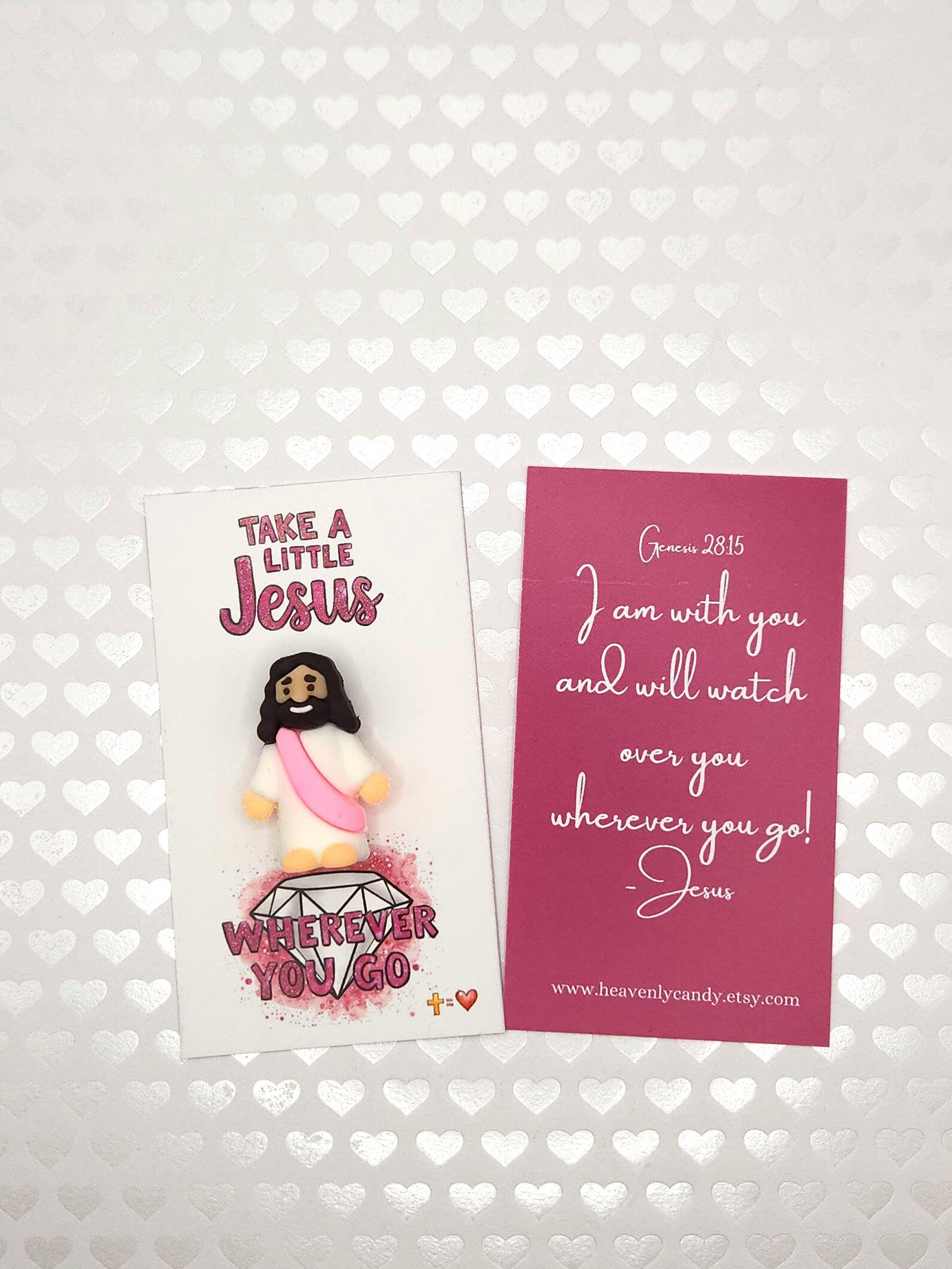 Mini Jesus Figurine, Little Jesus Pocket Cards, Church Party Favors ...