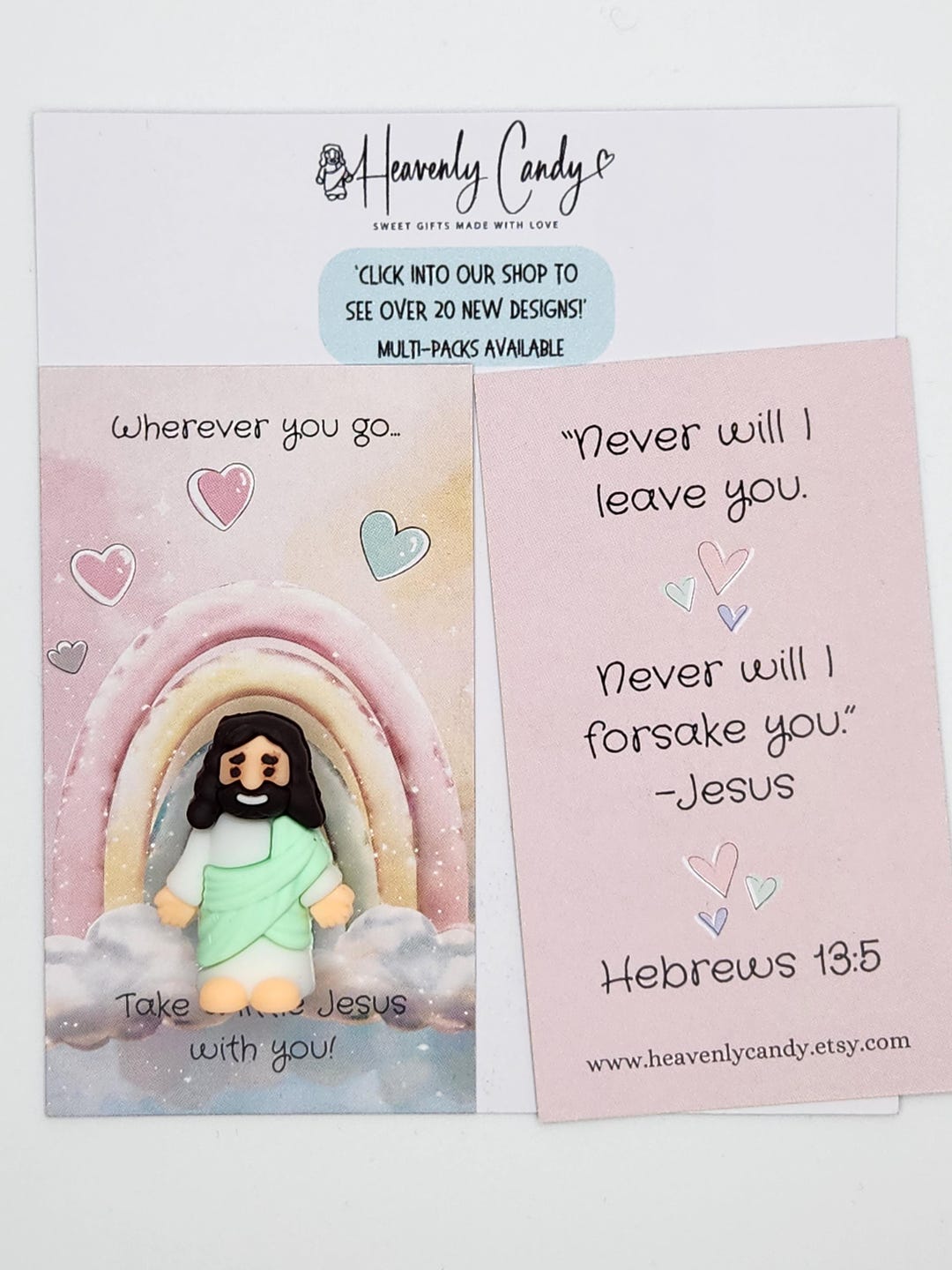 Mini Jesus Figurine, Little Jesus Pocket Cards, Church Party Favors ...