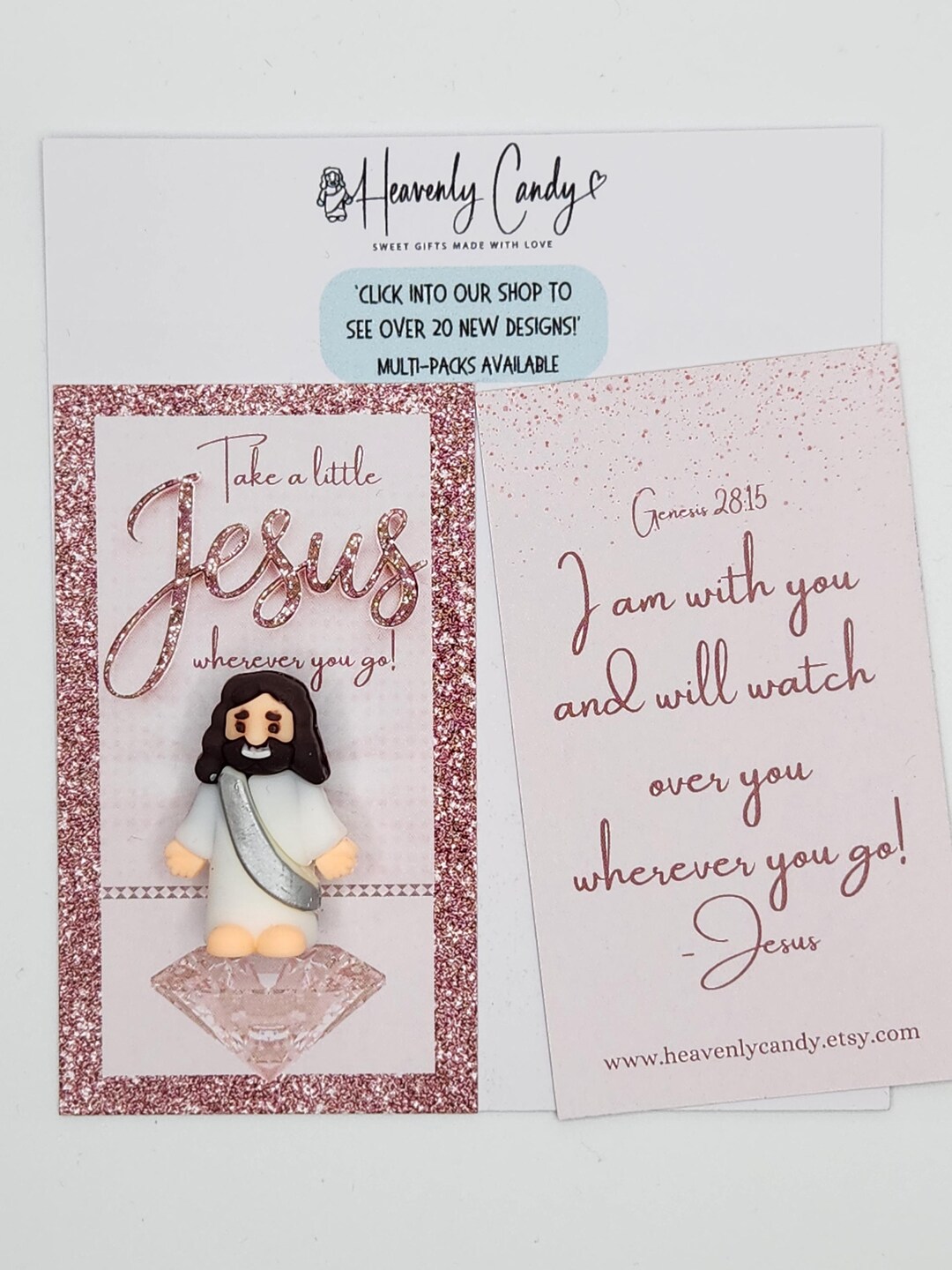 Mini Jesus Figurine, Little Jesus Pocket Cards, Church Party Favors ...