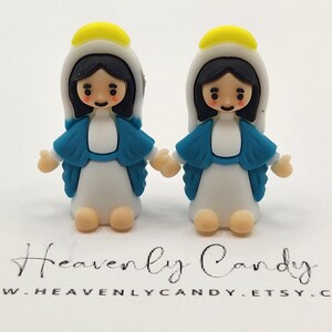 Mini Mary Figurine, Little Jesus/mary Pocket Cards, Church Party Favors ...