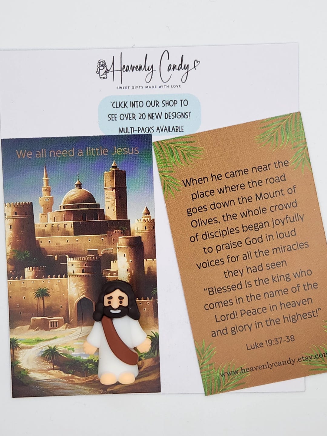 Mini Jesus Figurine, Little Jesus Pocket Cards, Church Party Favors ...