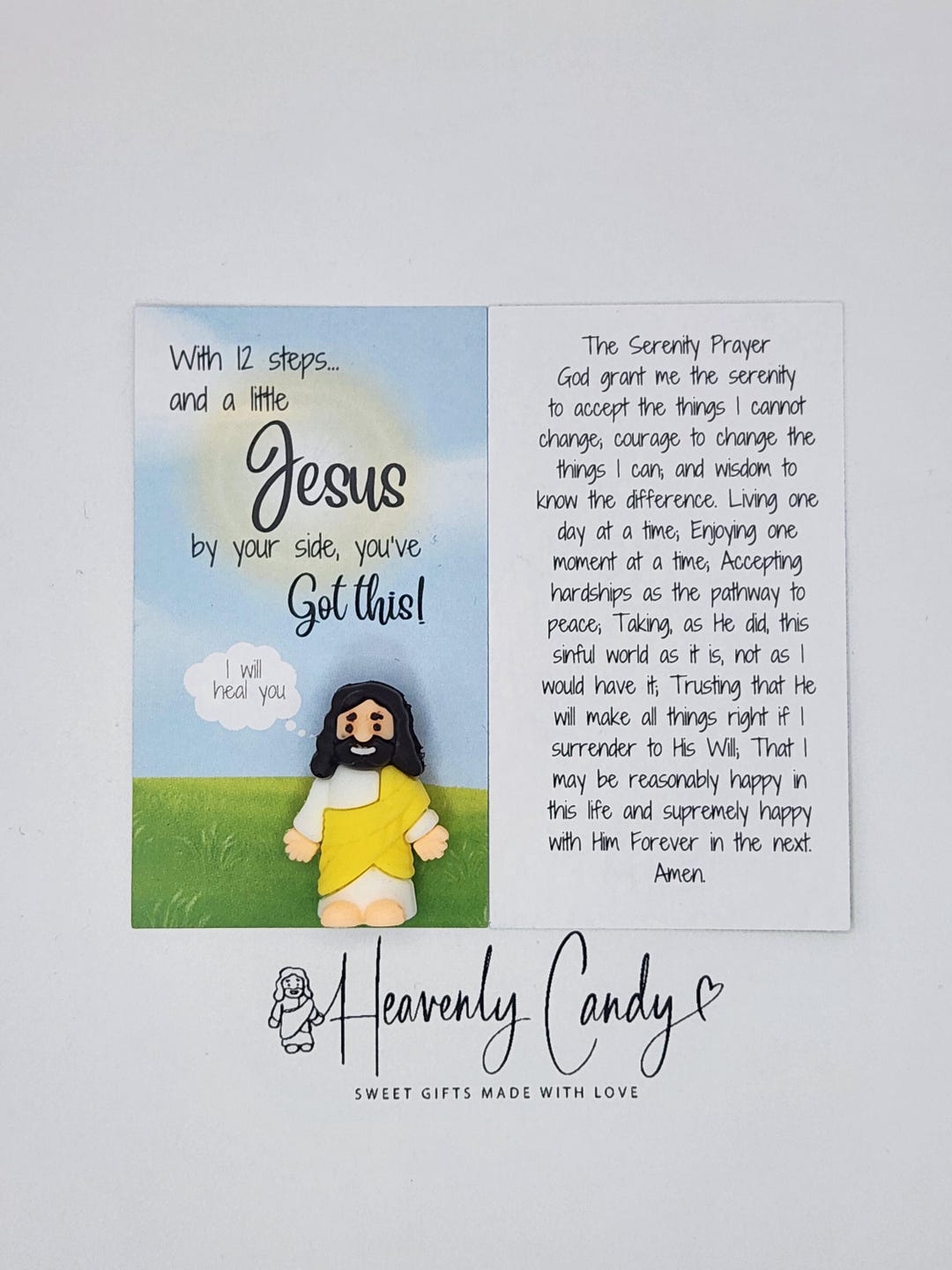 Mini Jesus Figurine, Little Jesus Pocket Cards, Church Party Favors ...