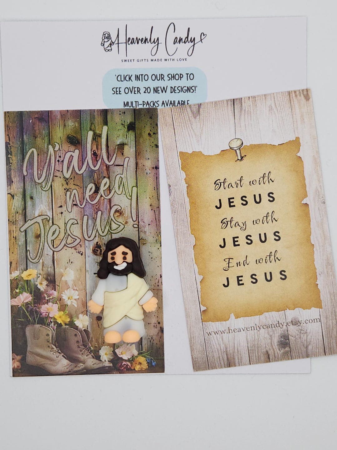 Mini Jesus Figurine, Little Jesus Pocket Cards, Church Party Favors ...