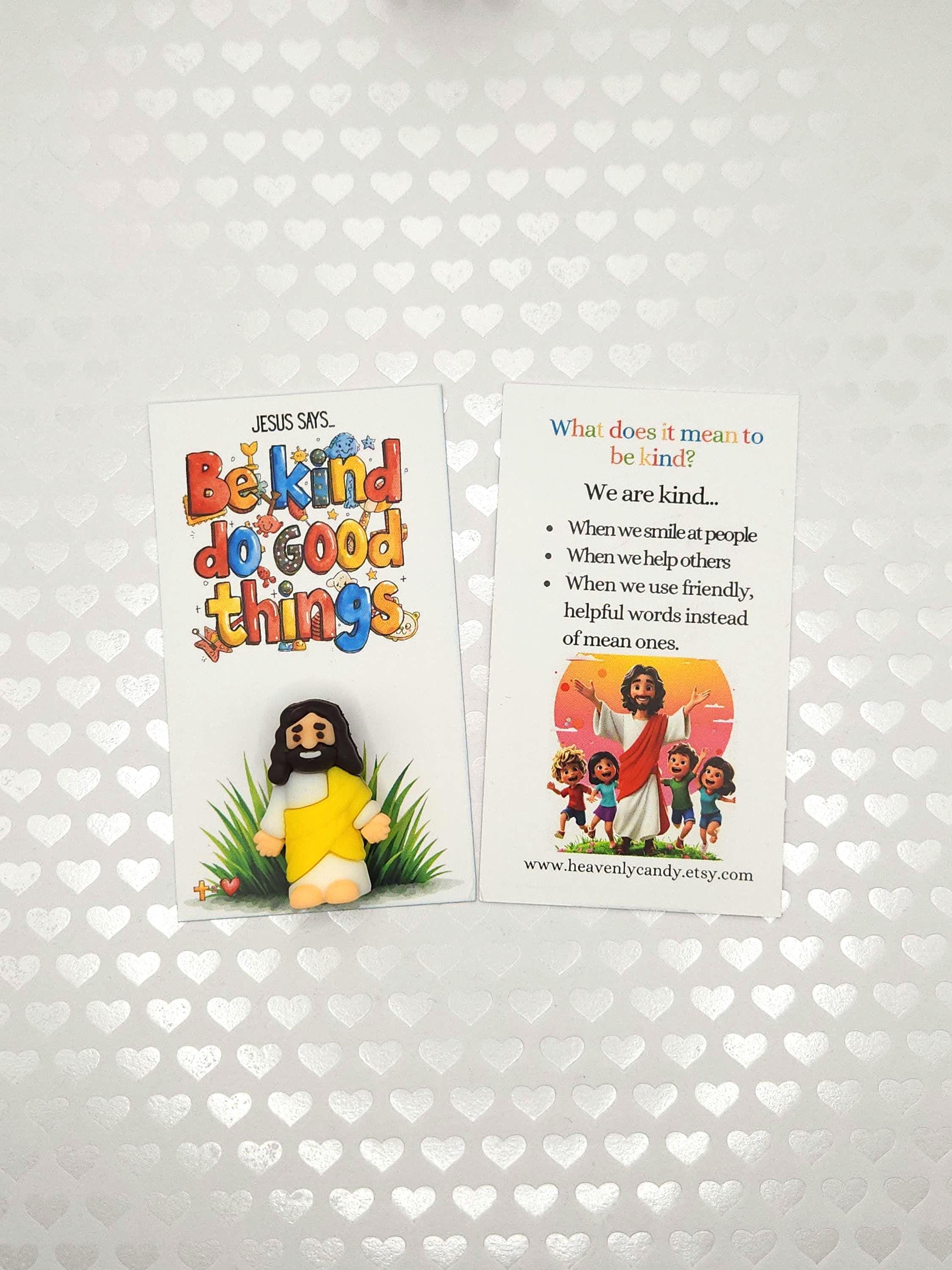 Mini Jesus Figurine, Little Jesus Pocket Cards, Church Party Favors ...