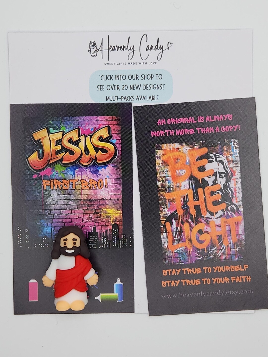 Mini Jesus Figurine, Little Jesus Pocket Cards, Church Party Favors ...