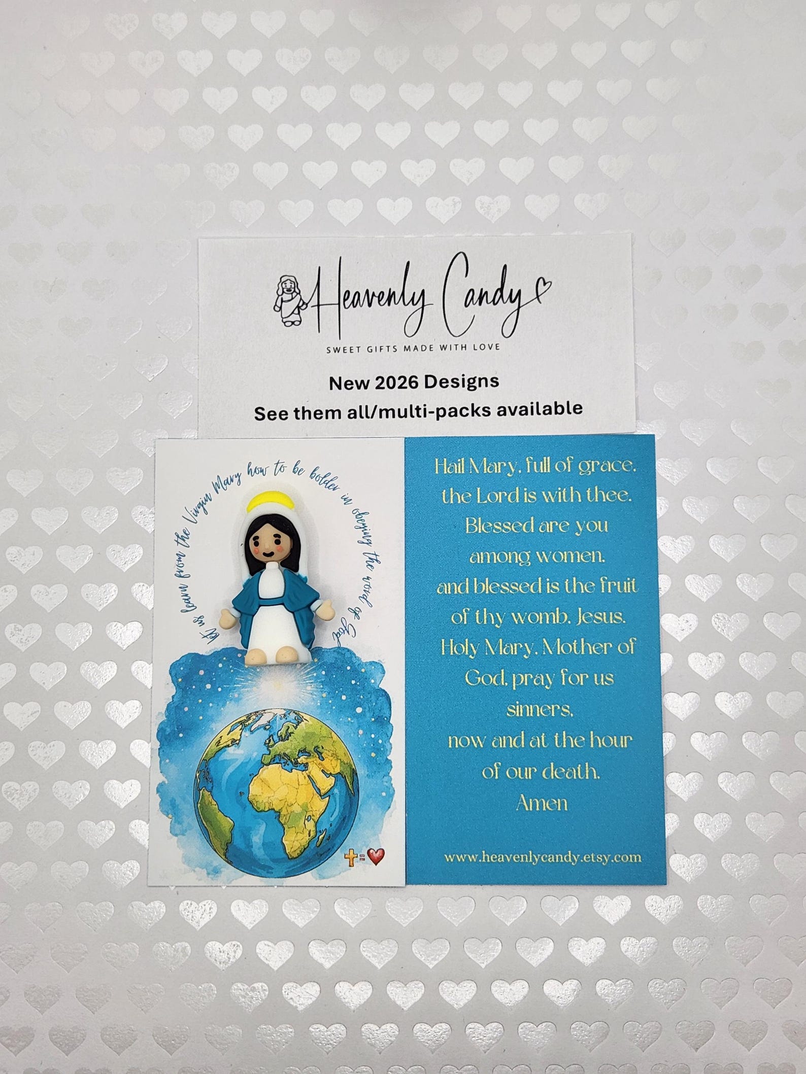 Mini Mary Figurine, Little Jesus/mary Pocket Cards, Church Party Favors ...