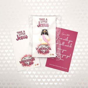 Mini Jesus Figurine, Little Jesus Pocket Cards, Church Party Favors ...