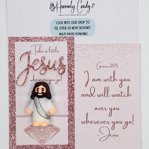 Mini Jesus Figurine, Little Jesus Pocket Cards, Church Party Favors ...