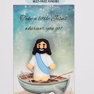 Mini Jesus Figurine, Little Jesus Pocket Cards, Church Party Favors ...