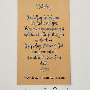 Mini Mary Figurine, Little Jesus/mary Pocket Cards, Church Party Favors ...