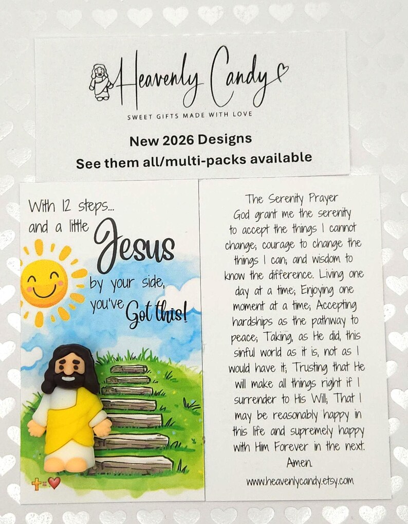 Mini Jesus Figurine, Little Jesus Pocket Cards, Church Party Favors ...
