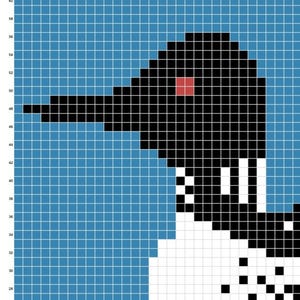 Crochet Color Work Tapestry Loon Pattern - Etsy