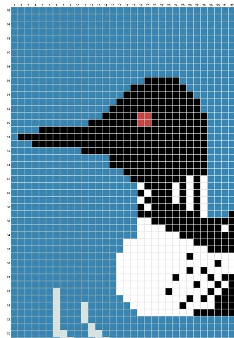 Crochet Color Work Tapestry Loon Pattern - Etsy