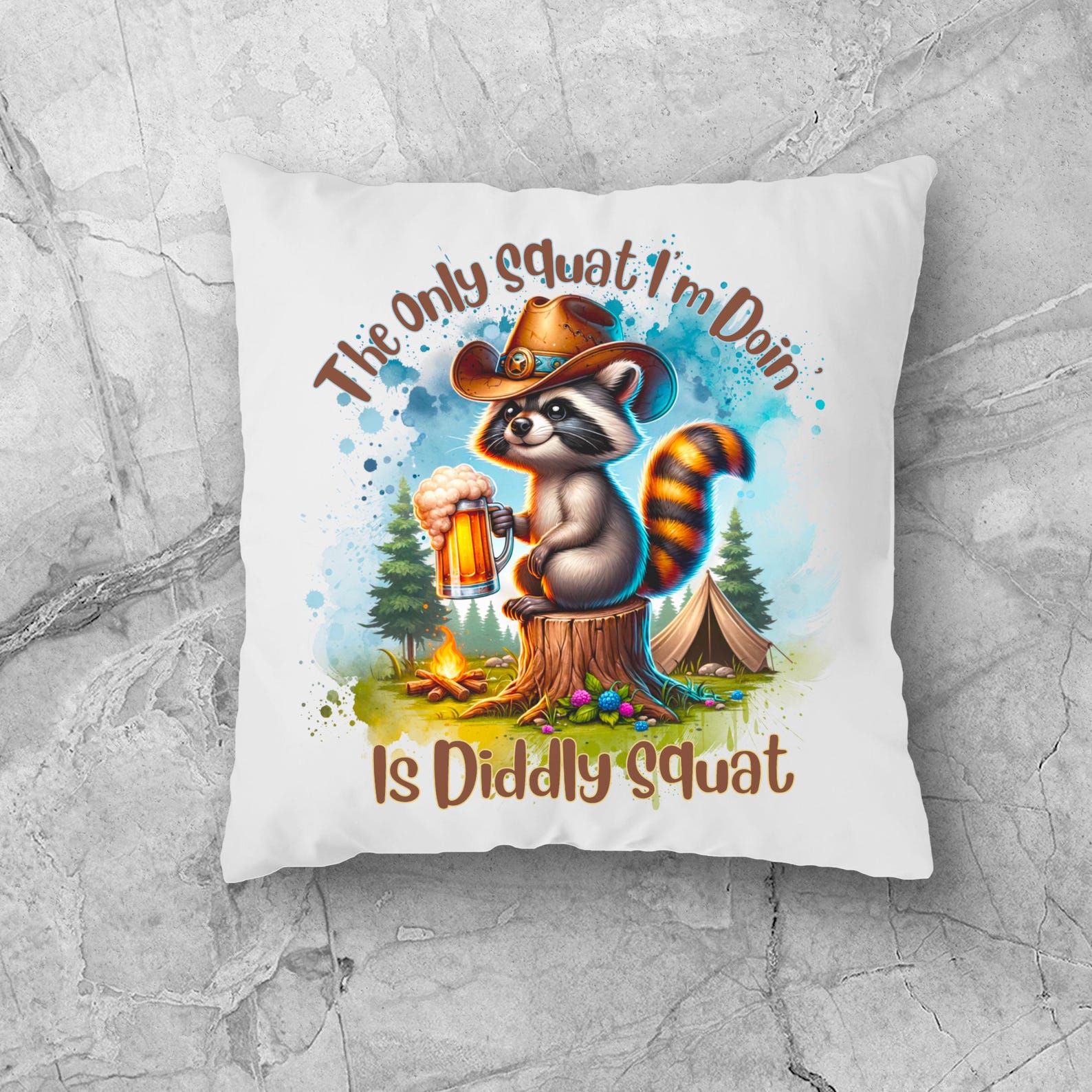 The Only Squat I’m Doing PNG, Funny Western Raccoon Clipart, Wild West ...