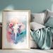 Pastel Elephant PNG, Beautiful Watercolor Elephant With Floral Accents ...