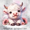 Watercolor Christmas Highland Cow Stamp Set for Procreate | 20 Festive ...