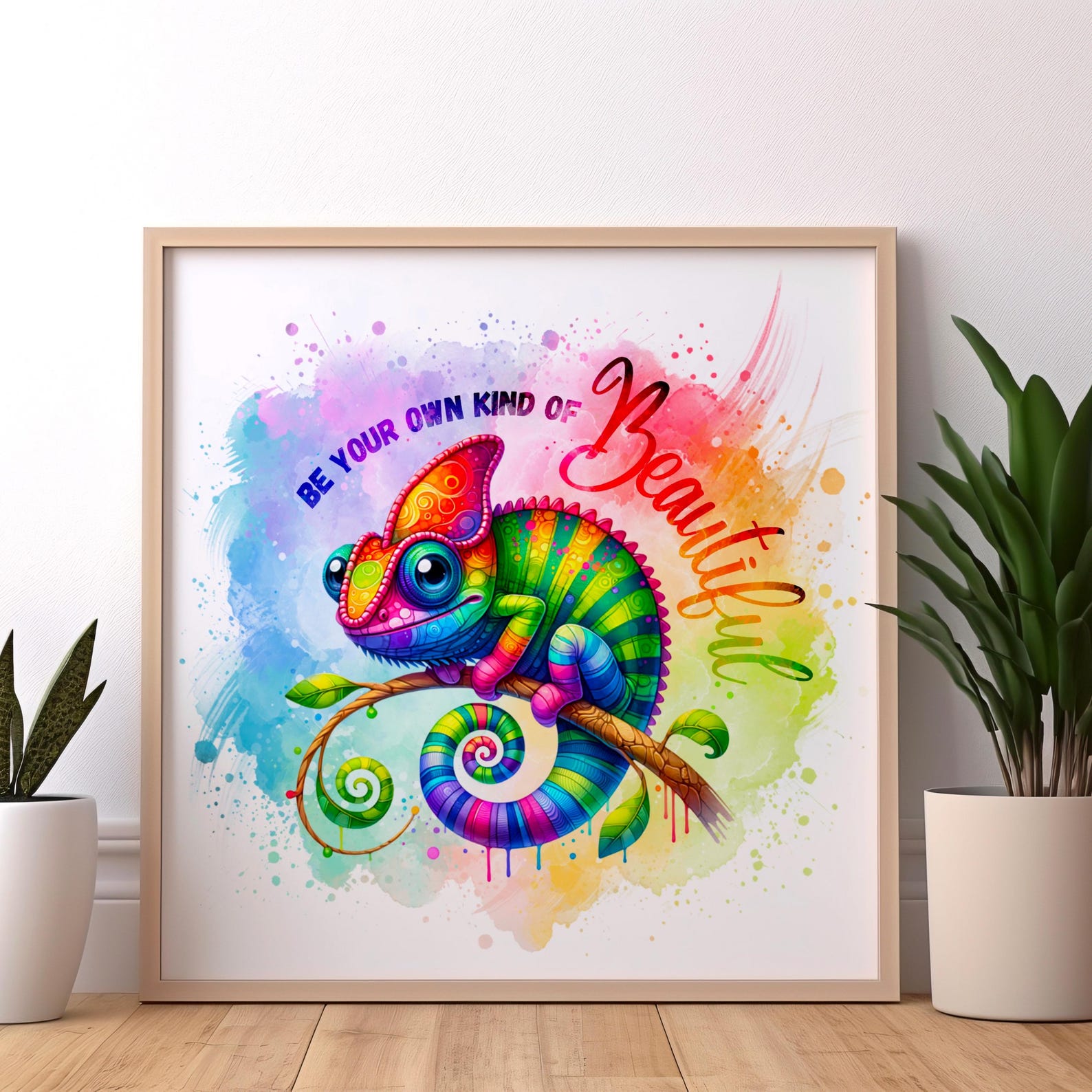 Be You Own Kind of Beautiful, Chameleon PNG, Cute Creature ...