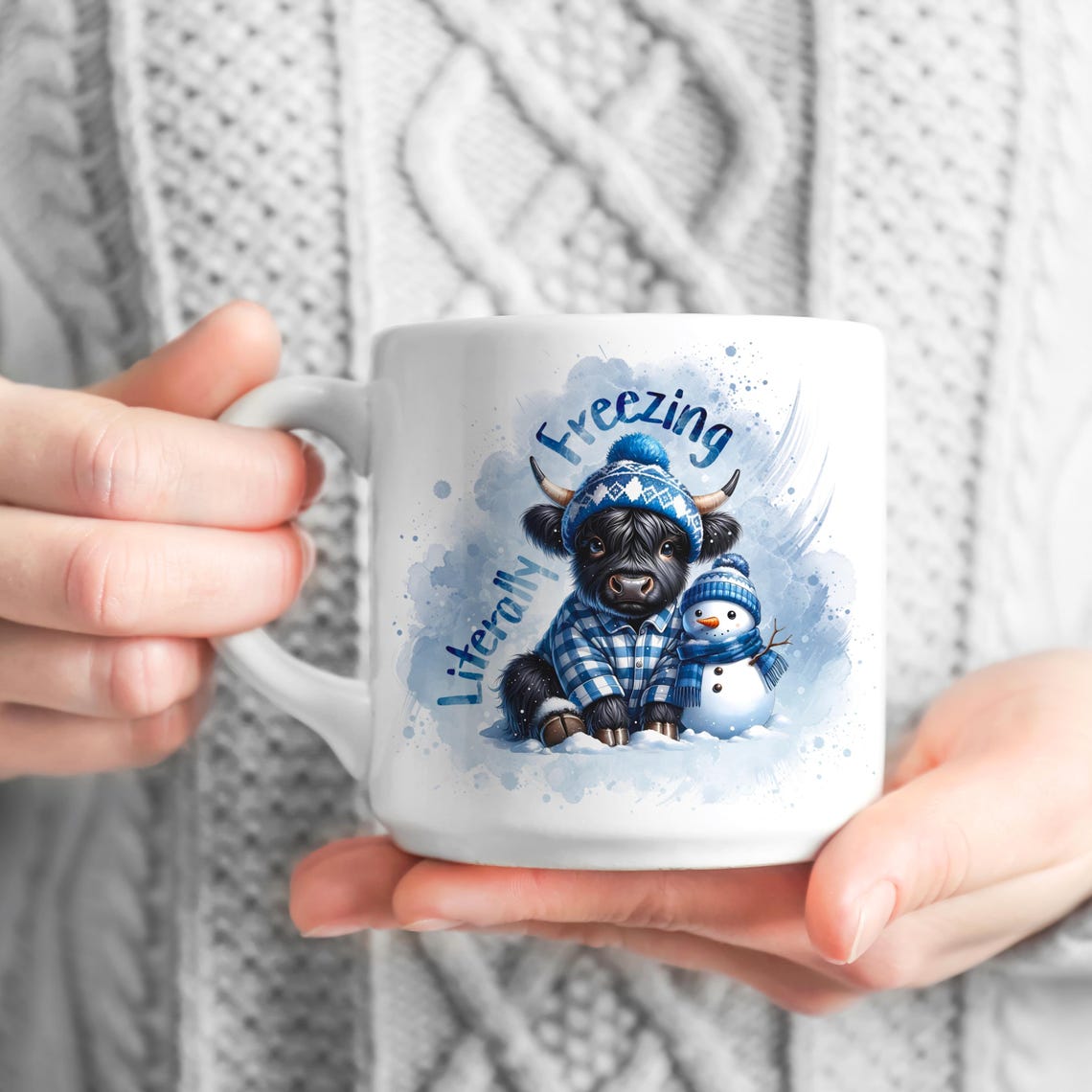 Cute Highland Cow PNG, Literally Freezing Png, Kawaii Cow Clipart ...