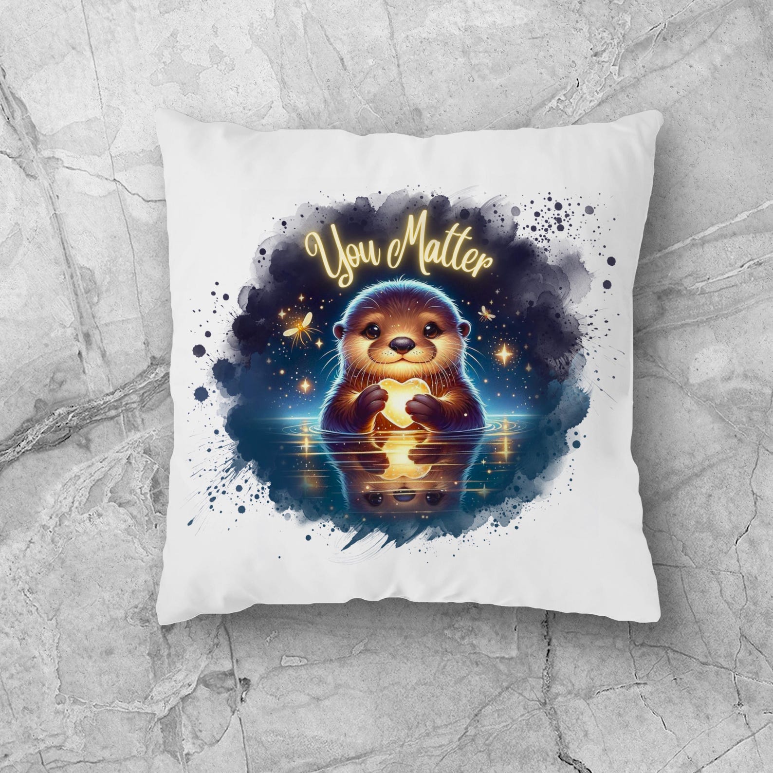 You Matter Cute Otter PNG, Inspirational Quote Animal Painting Clipart ...