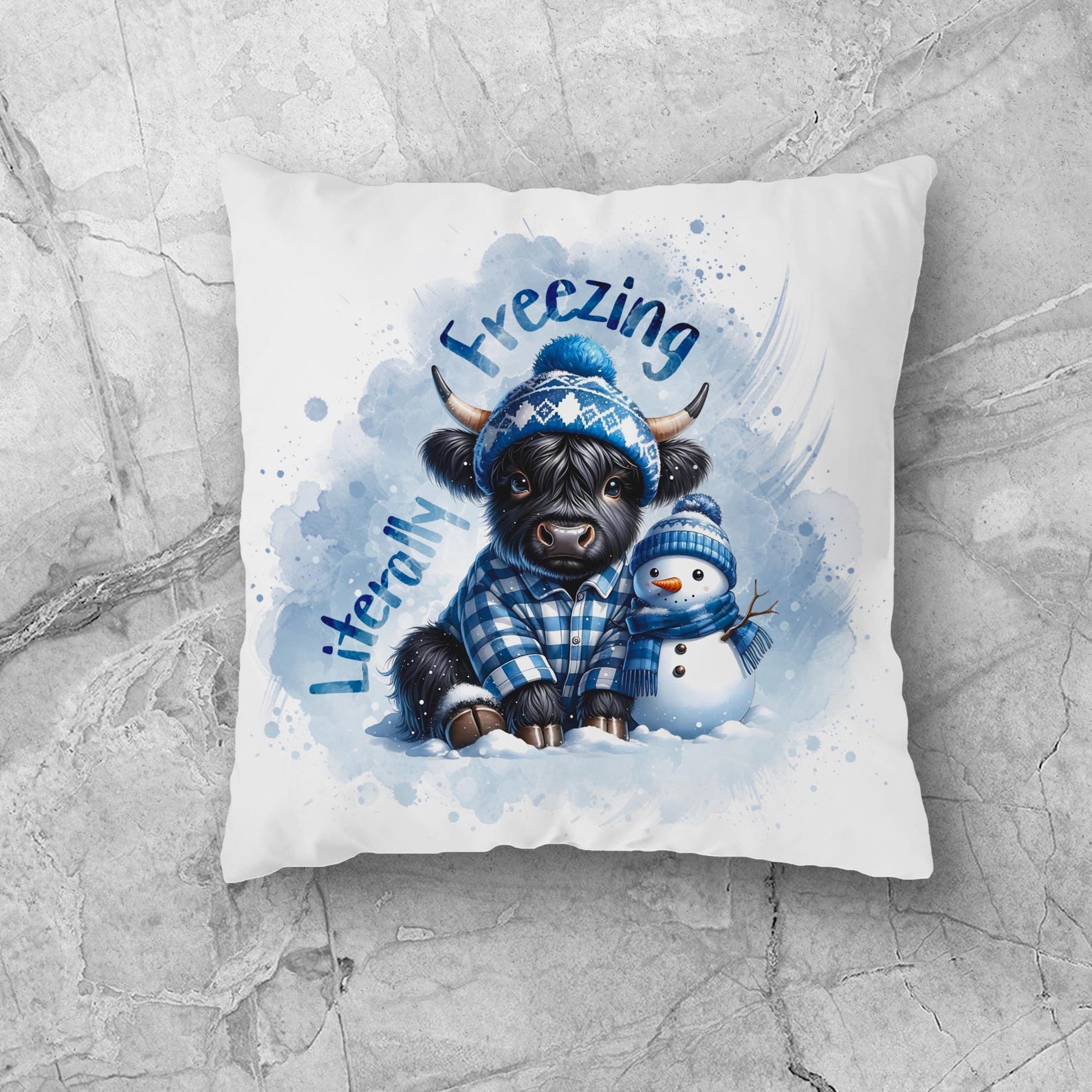 Cute Highland Cow PNG, Literally Freezing Png, Kawaii Cow Clipart ...