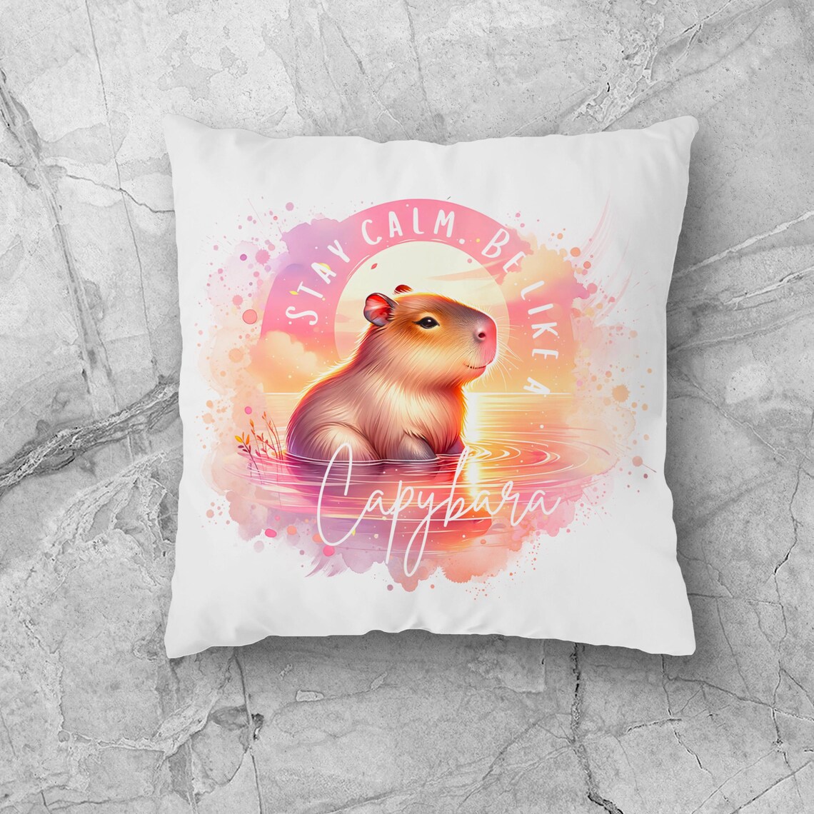 Stay Calm Be Like a Capybara PNG, Cute Capybara Sublimation Design ...
