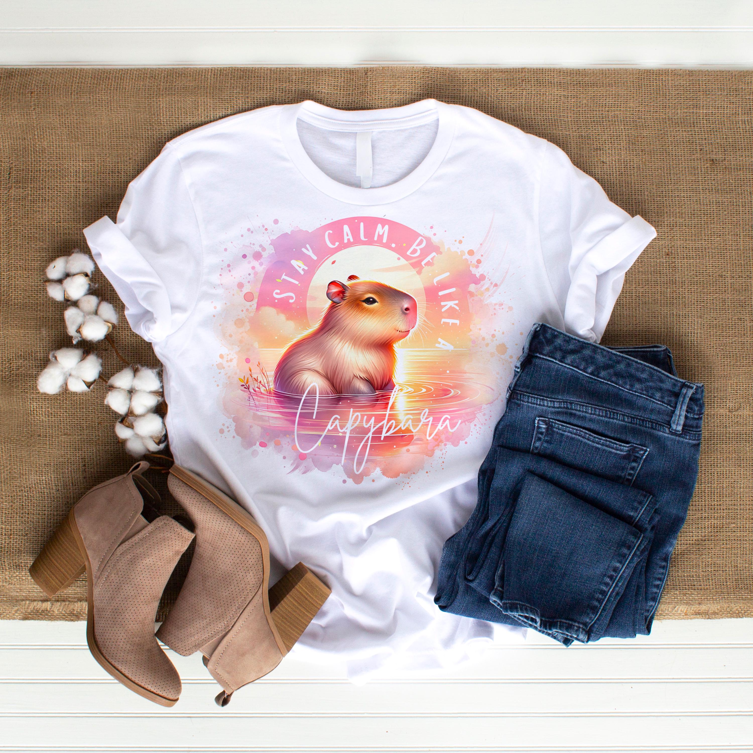 Stay Calm Be Like a Capybara PNG, Cute Capybara Sublimation Design ...