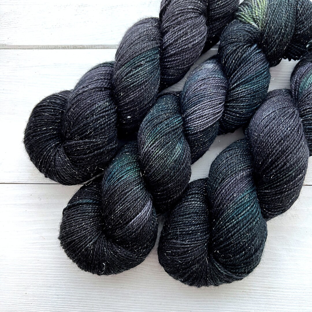The Void Glam Rock Sparkle Sock Yarn Handpainted Superwash - Etsy