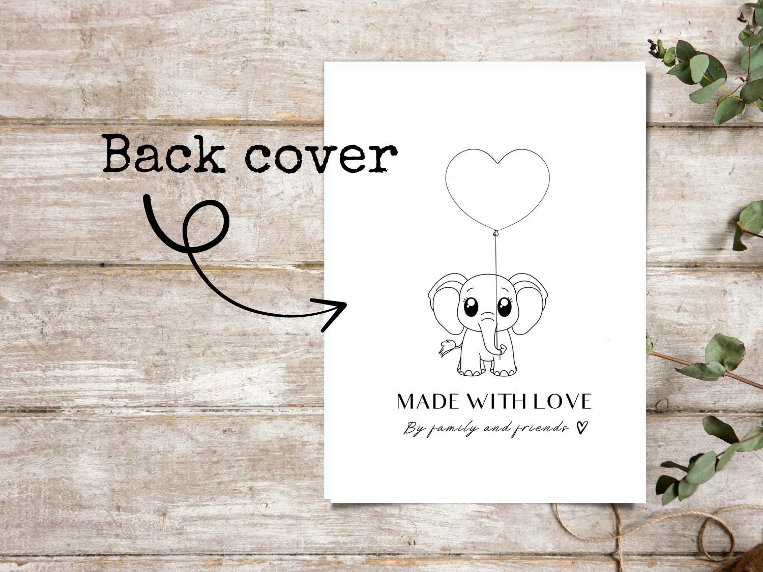 ABC Baby Shower Animal Coloring Book Memorable Game - Guest Book ...