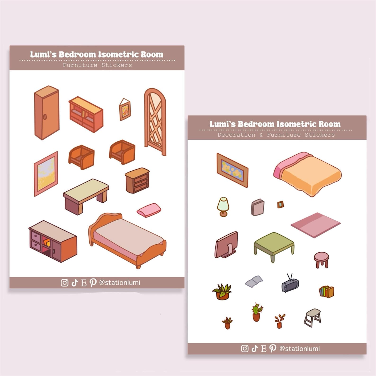 Isometric Room Stickers| Iso 4 Pack House Designer, Interior Design ...