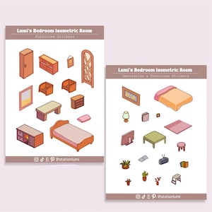 Isometric Room Stickers| Iso 4 Pack House Designer, Interior Design ...