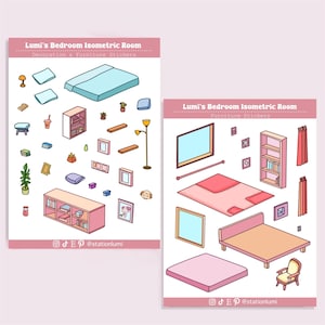 Isometric Room Stickers| Iso 4 Pack House Designer, Interior Design ...