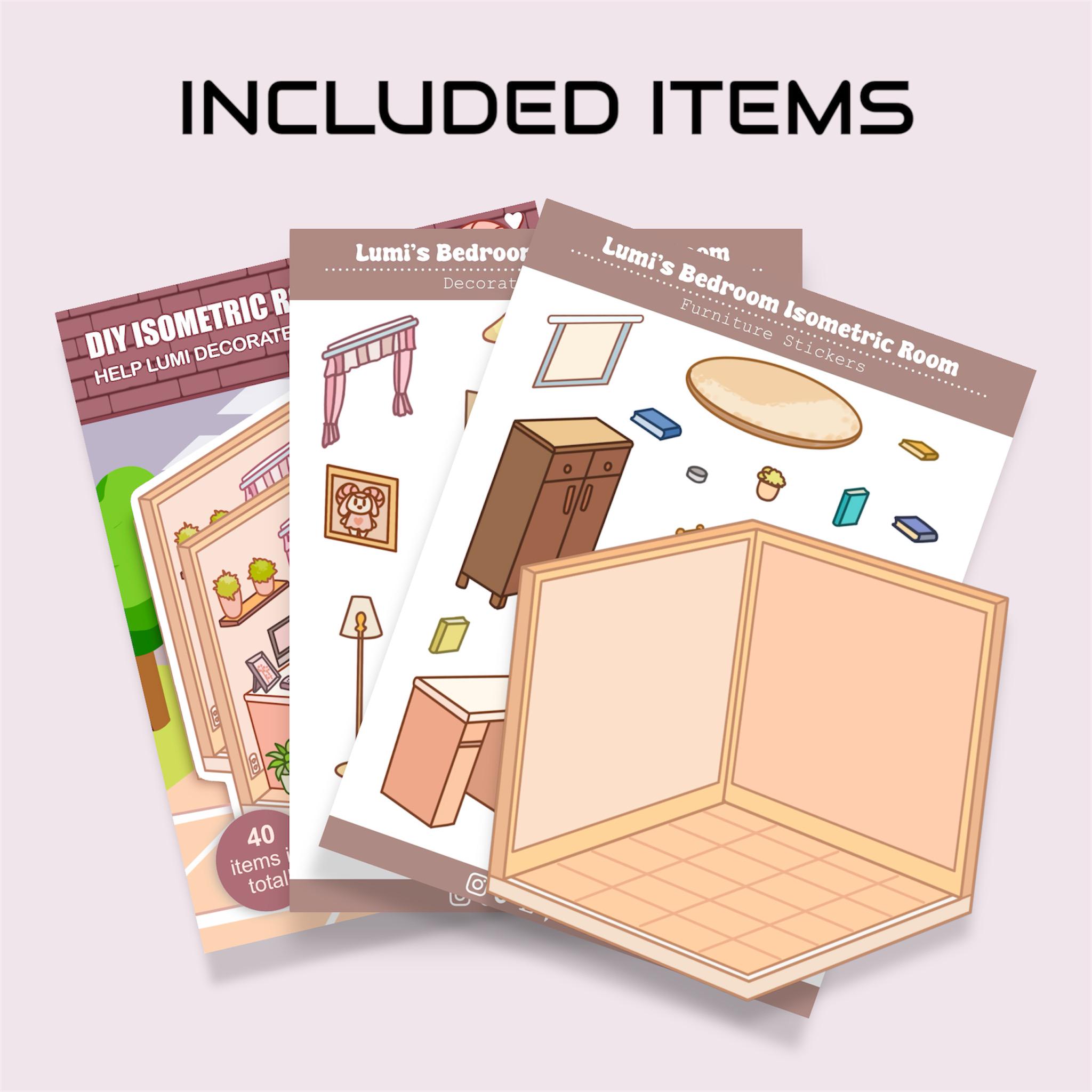 Isometric Room Stickers| Iso Bedroom House Designer, Interior Design ...