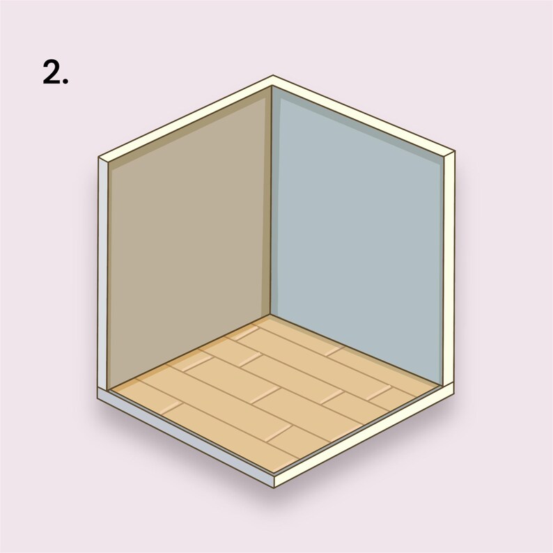 Isometric Room Stickers: DIY Miniature Scene Decals - Etsy