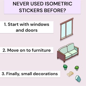 Isometric Room Stickers| Iso 4 Pack House Designer, Interior Design ...