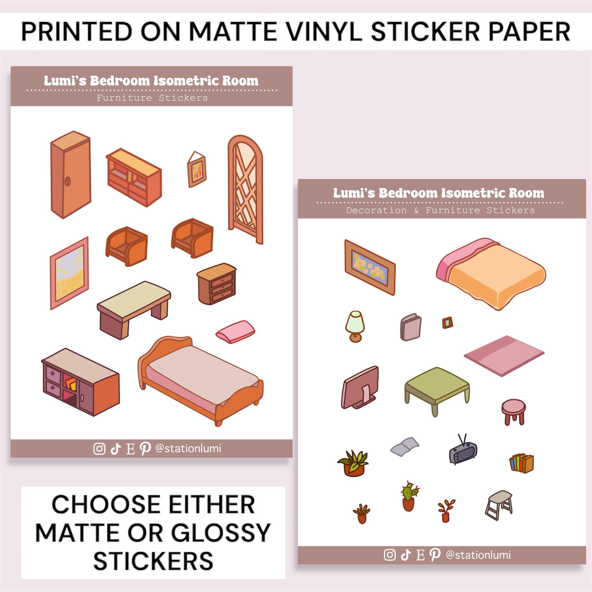 Isometric Room Stickers| Iso Bedroom House Designer, Interior Design ...