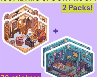 Isometric Room Stickers| Iso Bedroom House Designer, Interior Design ...