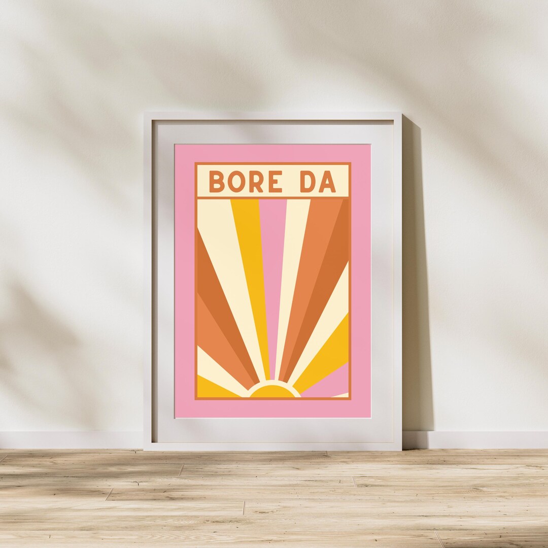 Welsh Bore Da | Home Decor | Welsh Sayings | Welsh Poster | Gifts ...