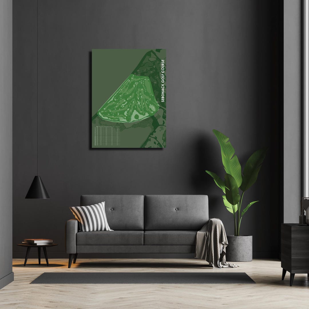 SEBONACK Golf Course Golf Course Map, Golf Course Poster, Golf Course ...