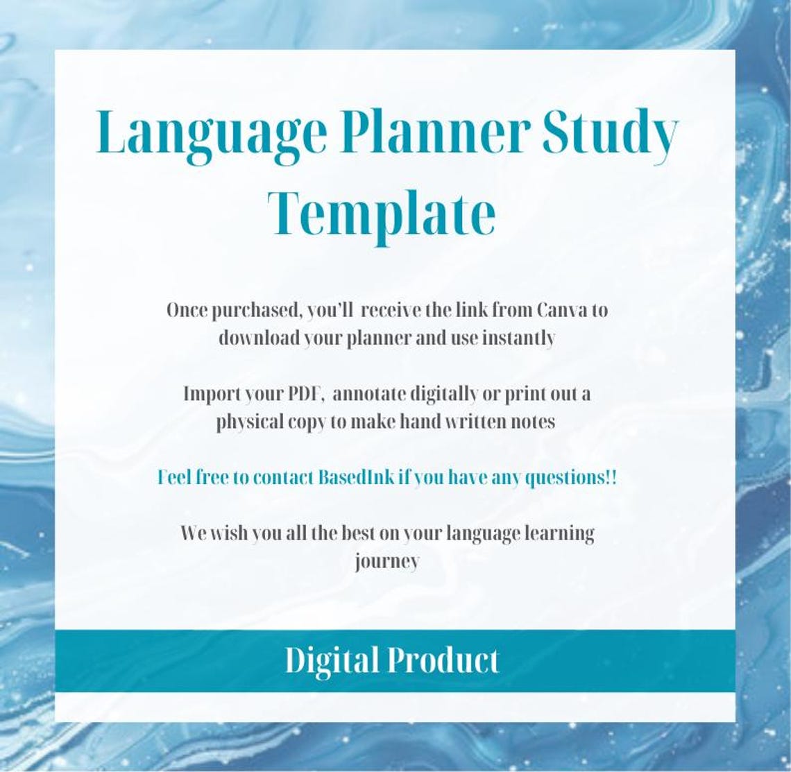 Language Learning Planner: Printable Study Journal, Language Study ...