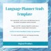 Language Learning Planner: Printable Study Journal, Language Study ...