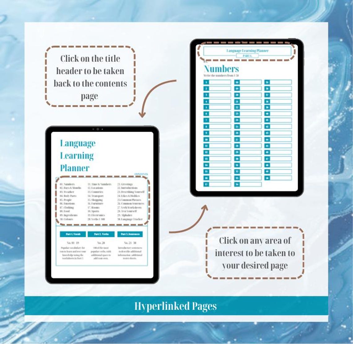 Language Learning Planner: Printable Study Journal, Language Study ...