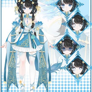 Live2d Public Premade Model Vtuber | 【yulong】 | Over 14 Expressions - Etsy