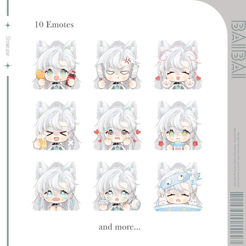 Live2d Public Premade Model Vtuber | 【baibai】 | Over 22 Expressions - Etsy
