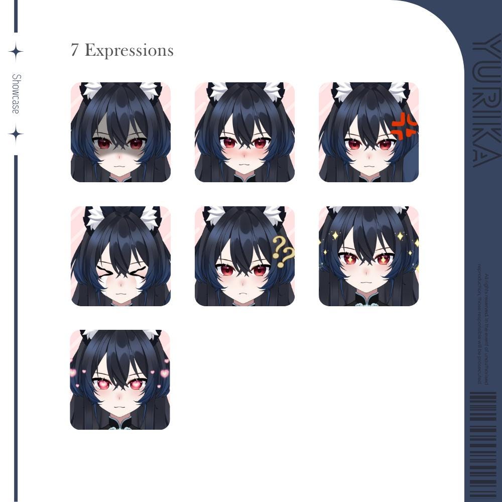 Live 2D Public Premade Model Vtuber | Cute Fox Kitsune Girl Yurika ...