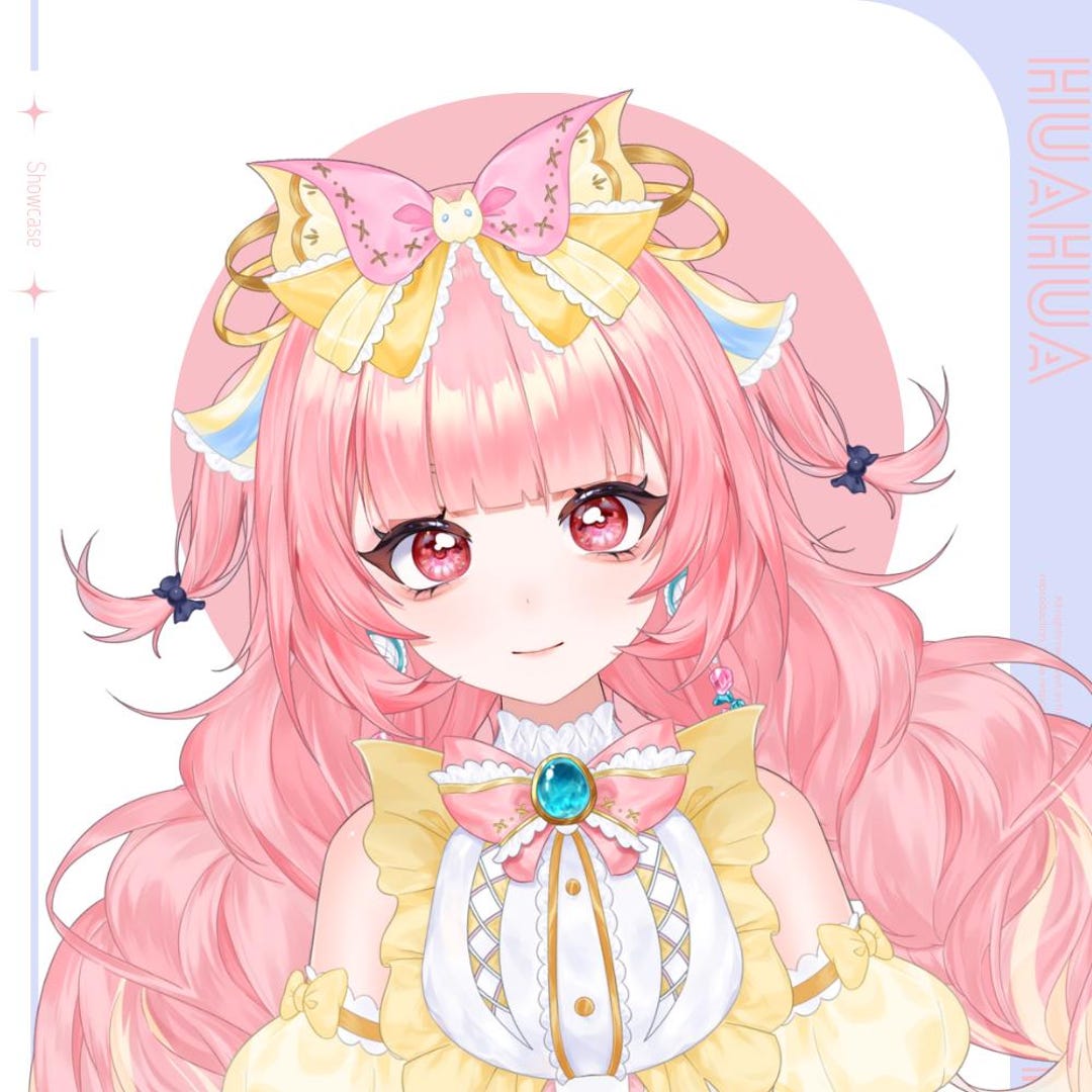 Live2d Public Premade Model Vtuber | Cute Maid Girl Huahua | Fully ...