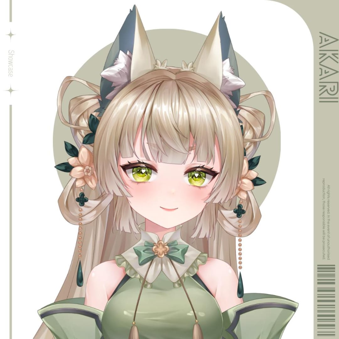 Live2d Public Premade Model Vtuber | Fox Maid | 【akari】 | Over 40 ...