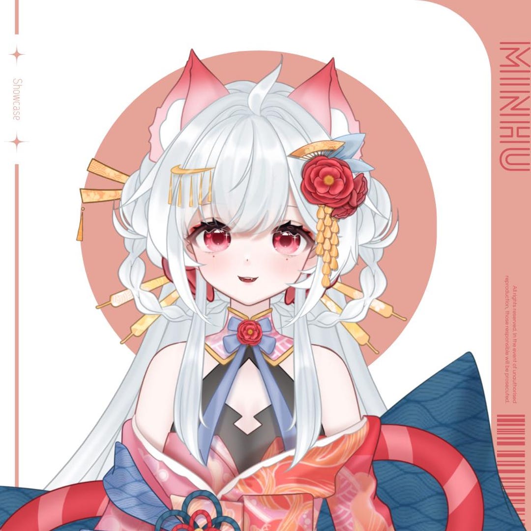 Live2d Public Premade Model Vtuber | Kitsune Fox | 【minhu】 | Over 14 ...